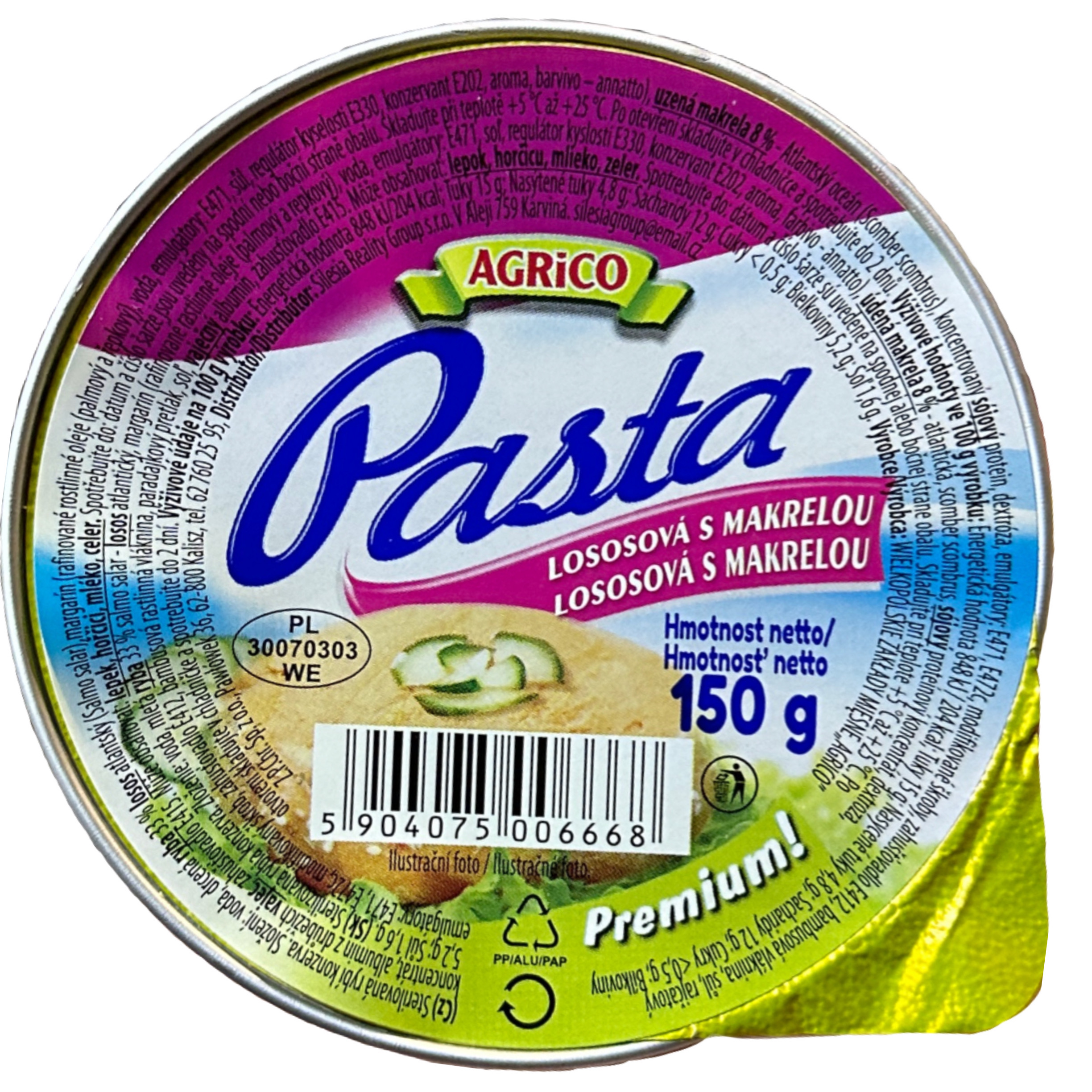 AGRICO Pasta Lososová S Makrelou 12x150g 24/04/2026 - TuyenG