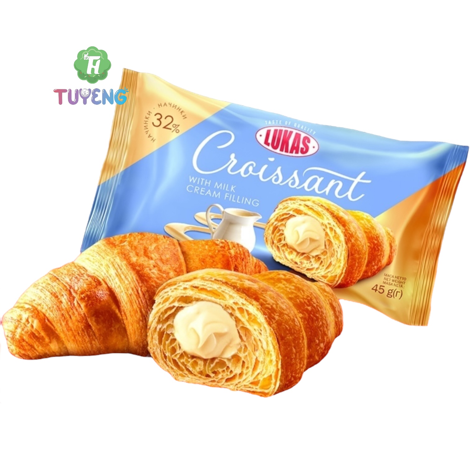 LUKAS Croissant With Milk Cream 24x45g - TuyenG