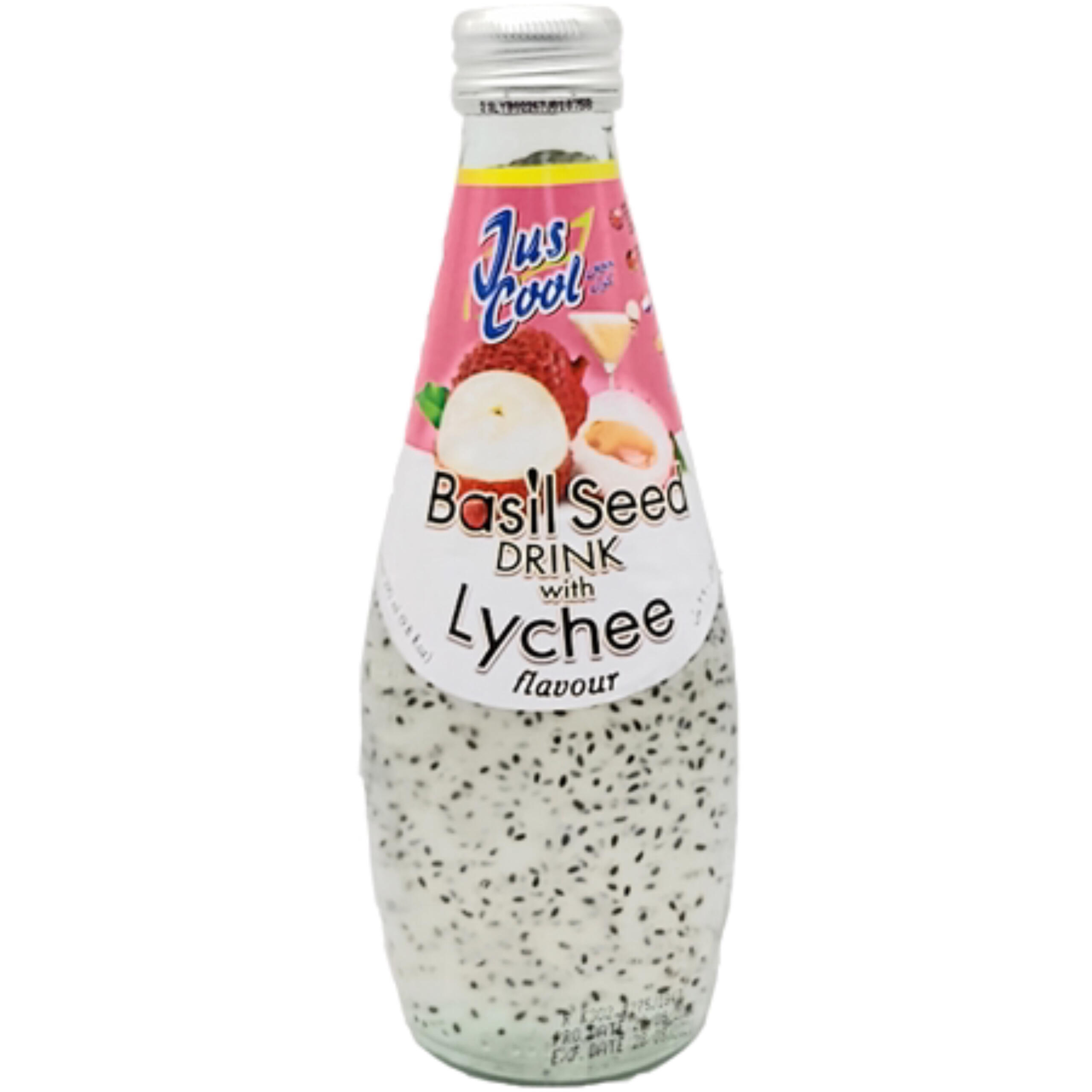 JUS COOL Basil Seed Drink with Lychee flavour 24x290ml - TuyenG