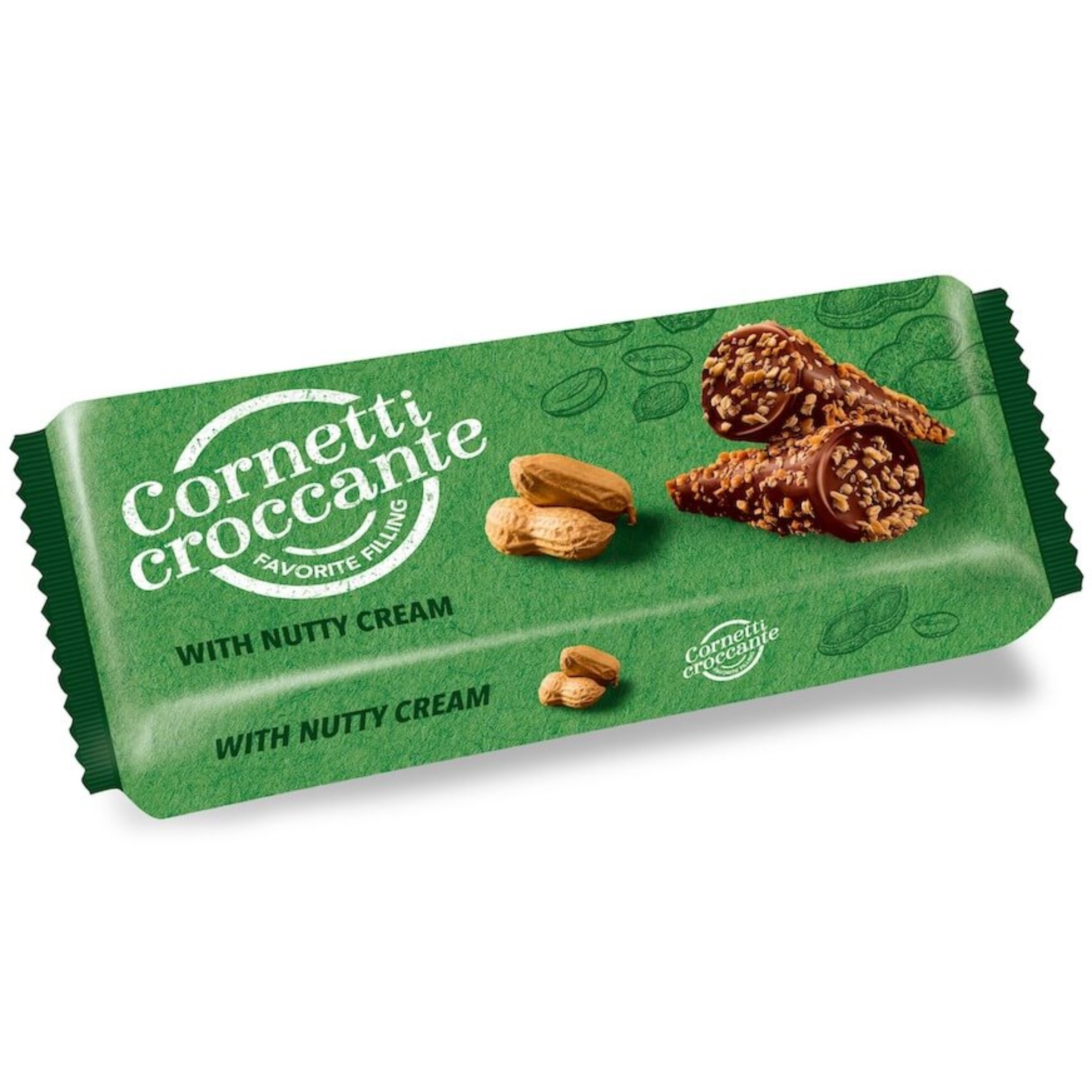 Cornetti Croccante With Peanut Cream 12x112g - TuyenG