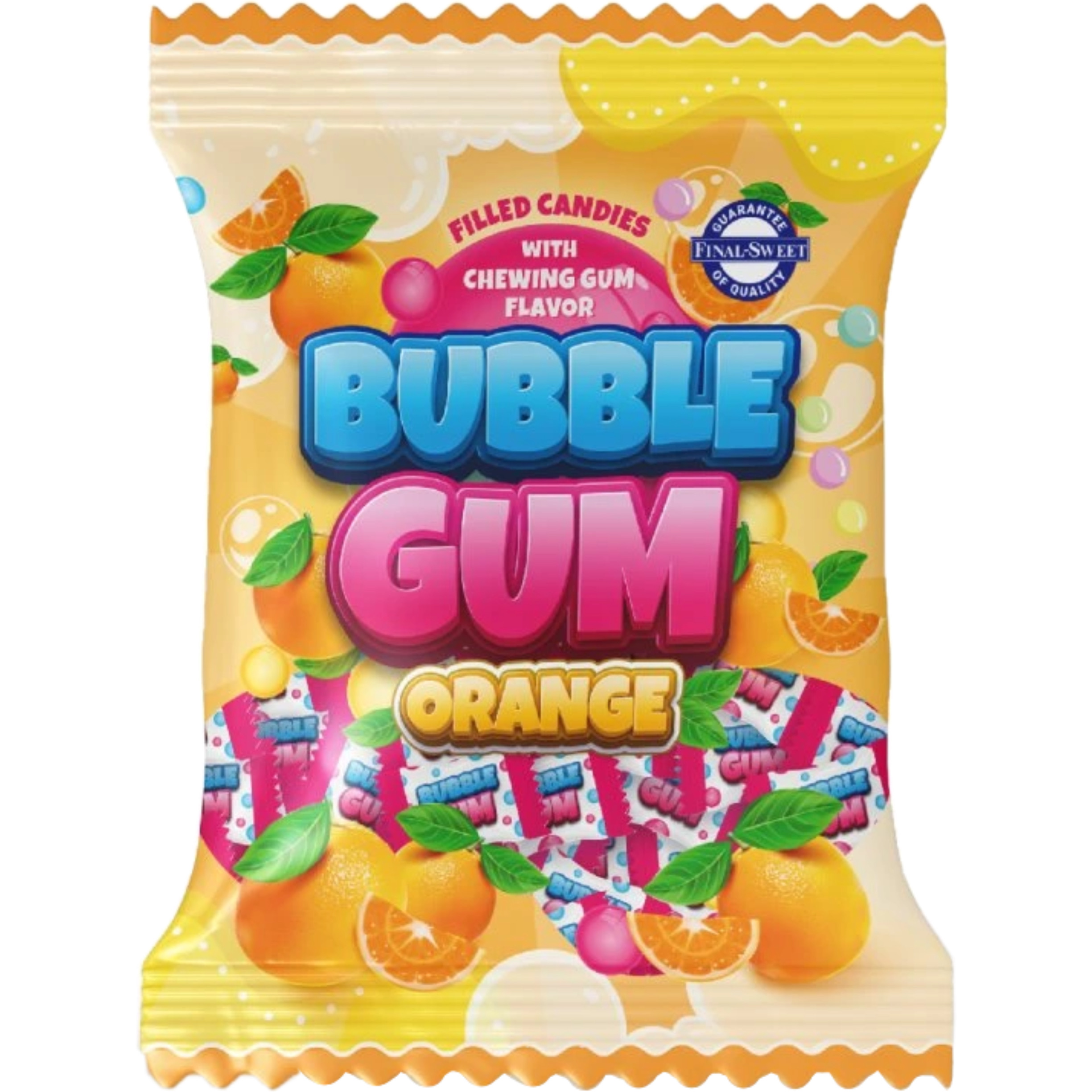 Bubble Gum With Chewing Gum Orange 28x65g datum 23/08/2025 - TuyenG