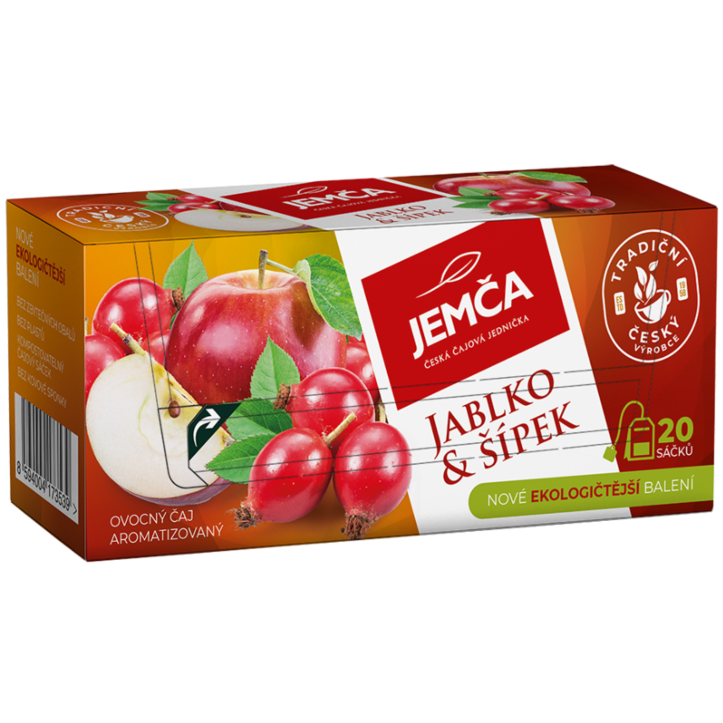 JEMČA Ovocný Čaj NEW Jablko&Šípek 24x(20x2)g - TuyenG