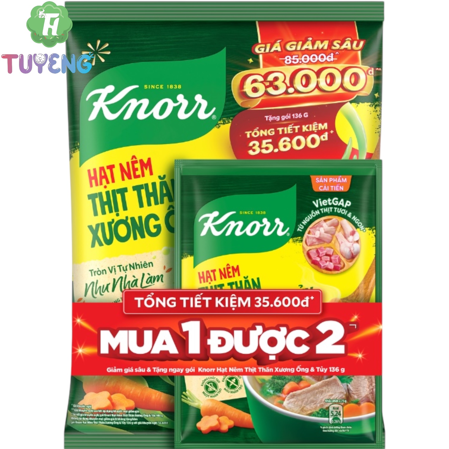 KNOR Hạt Nêm Thịt Thăn Xương Ống&Tuỷ 8x900g - TuyenG