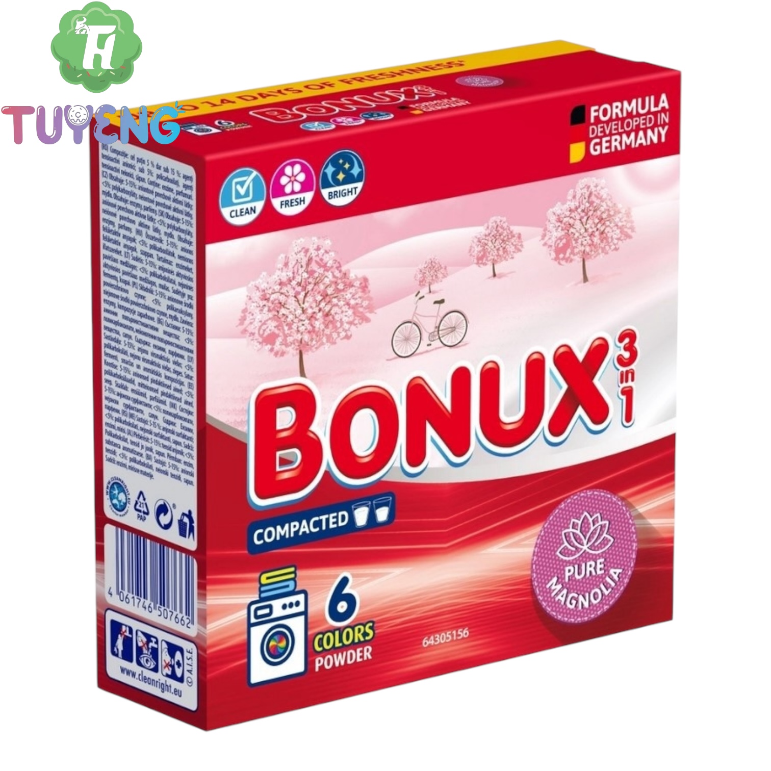 BONUX 3in1 6 Pure Magnolia 14x390g - TuyenG