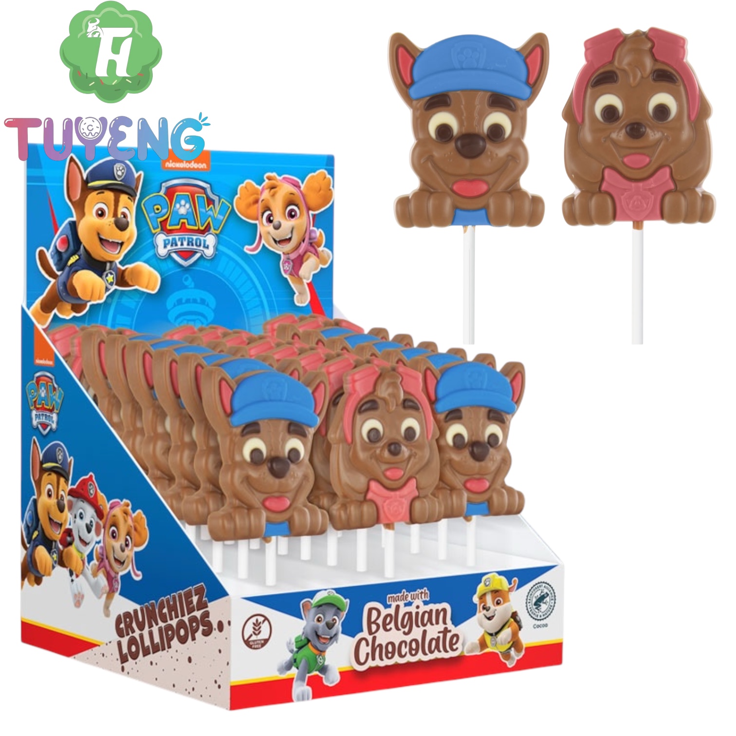 RELKON Paw Patrol Milk Chocolate Lollipop 24x30g - TuyenG
