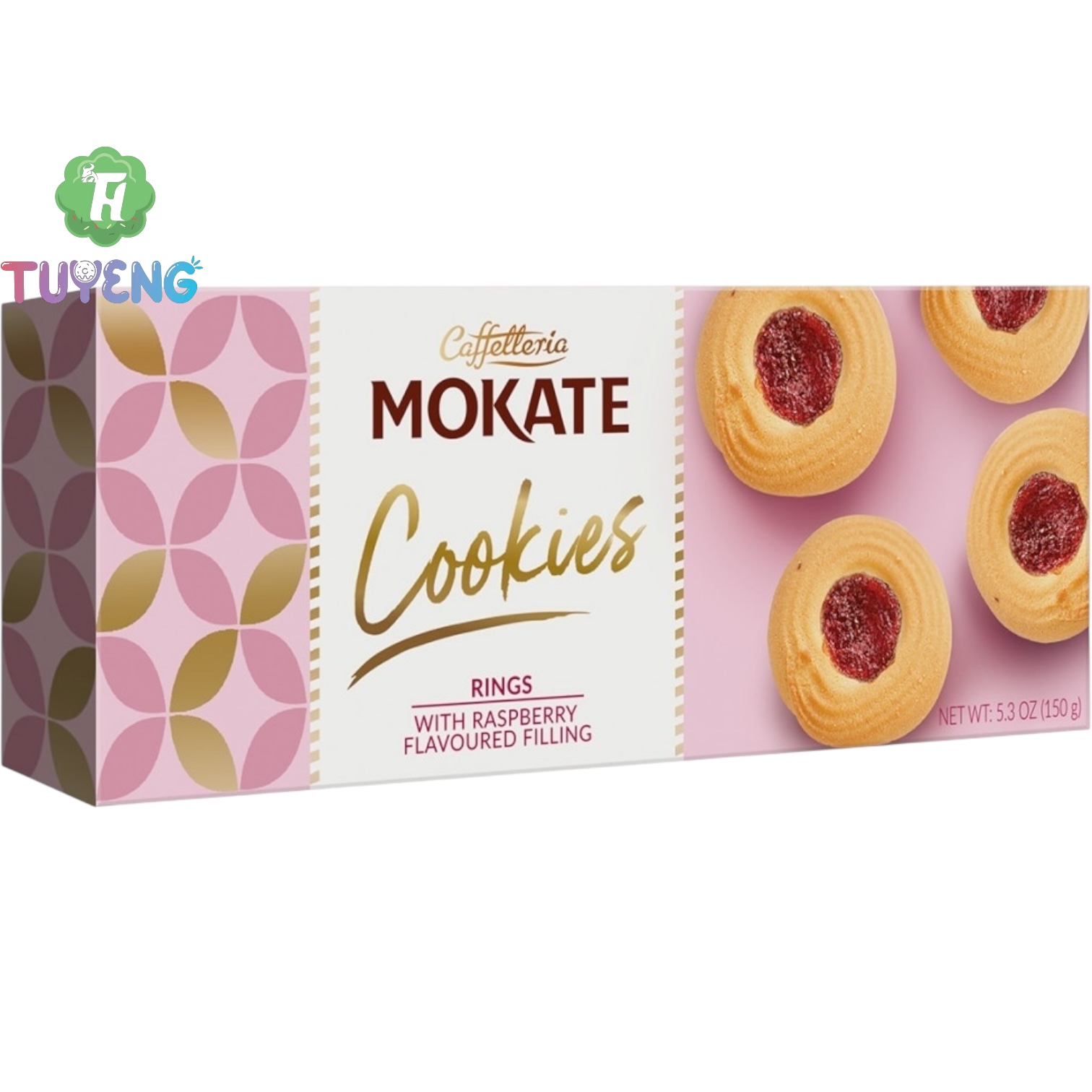 MOKATE Cookies Ring With Raspberry 16x150g - TuyenG