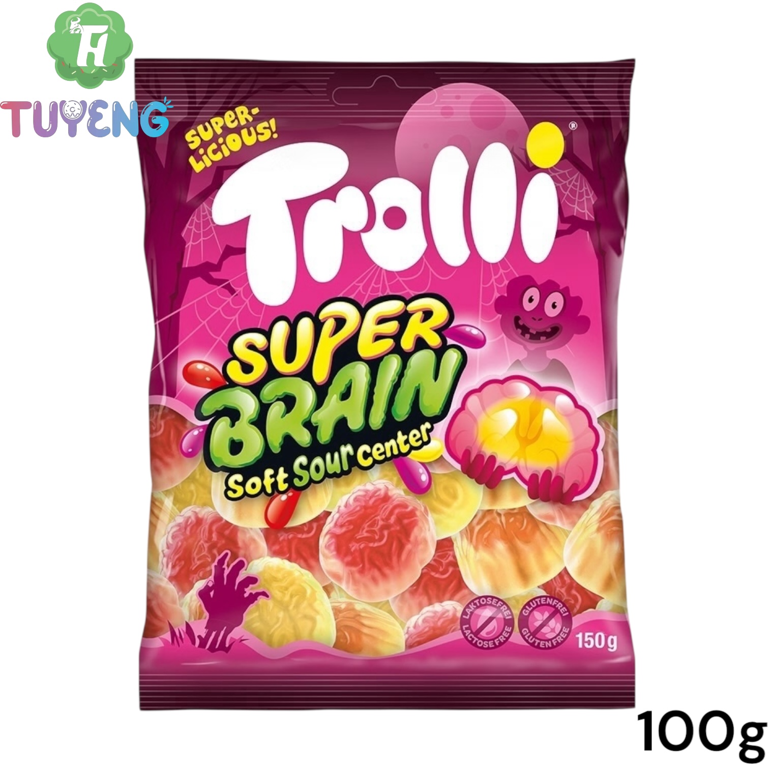 TROLLI Super Brain Soft Sour Center 30x100g - TuyenG