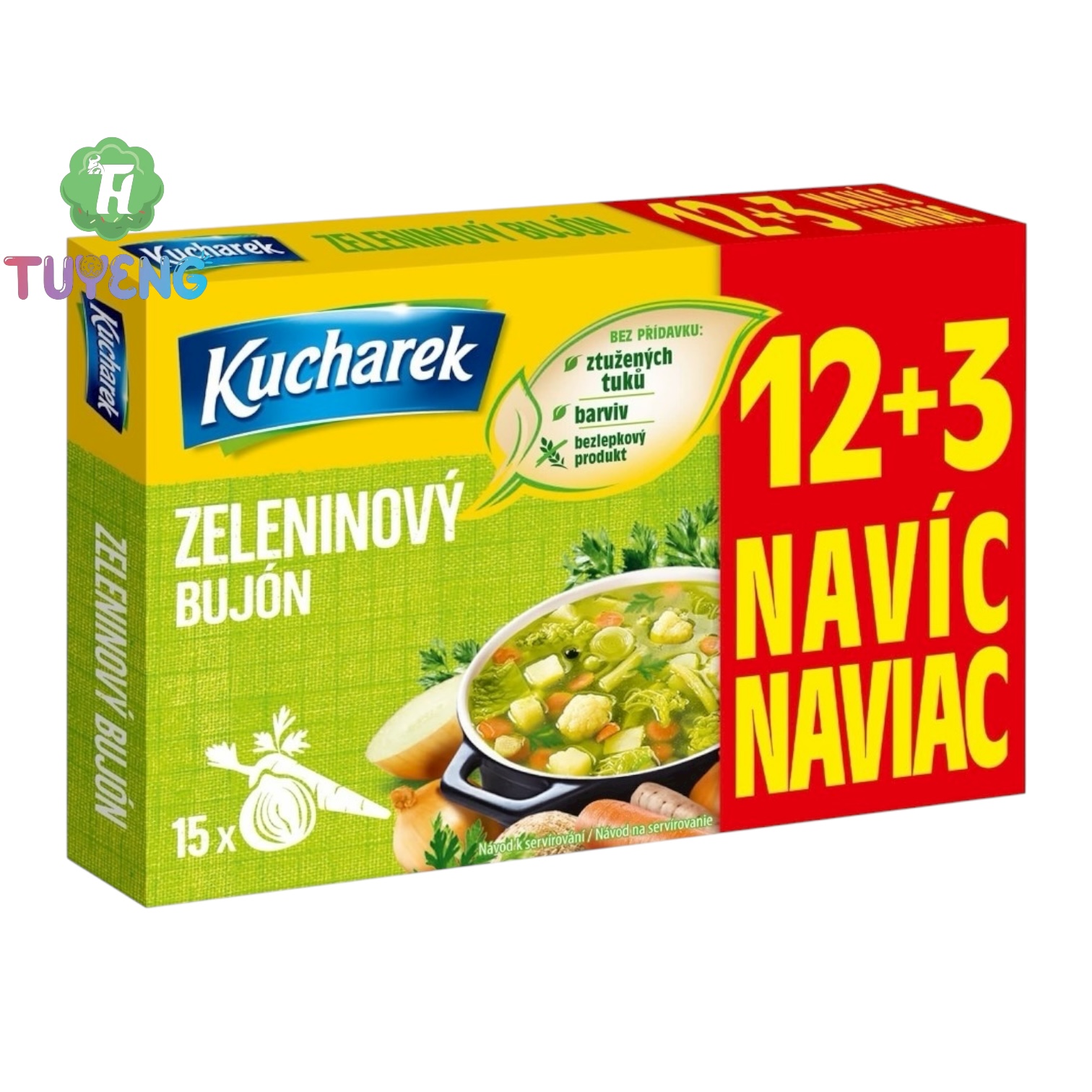 KUCHAREK Bujón Zeleninový 12+3kus 12x150g - TuyenG