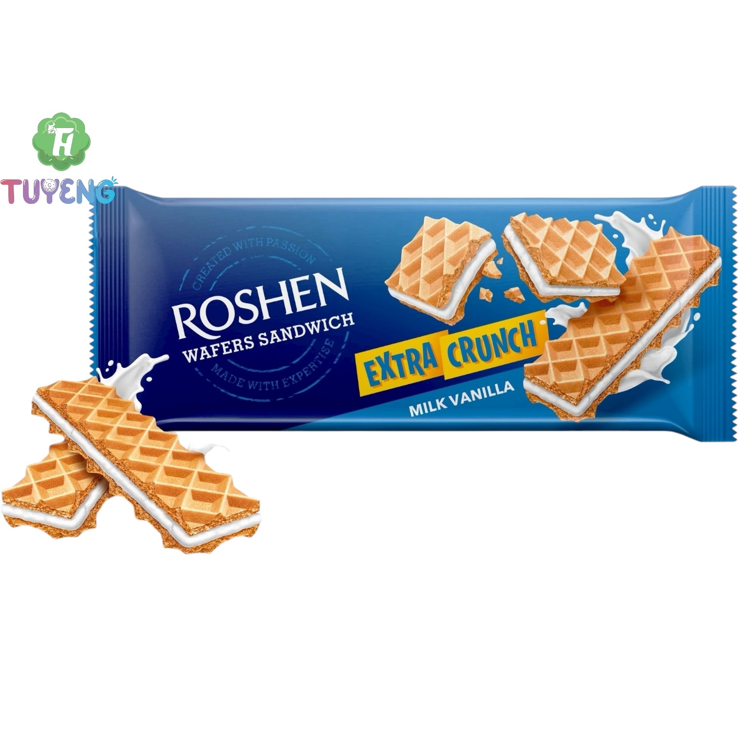 ROSHEN Wafers Sandwich Extra Crunch Vanilla Cream 15x142g - TuyenG