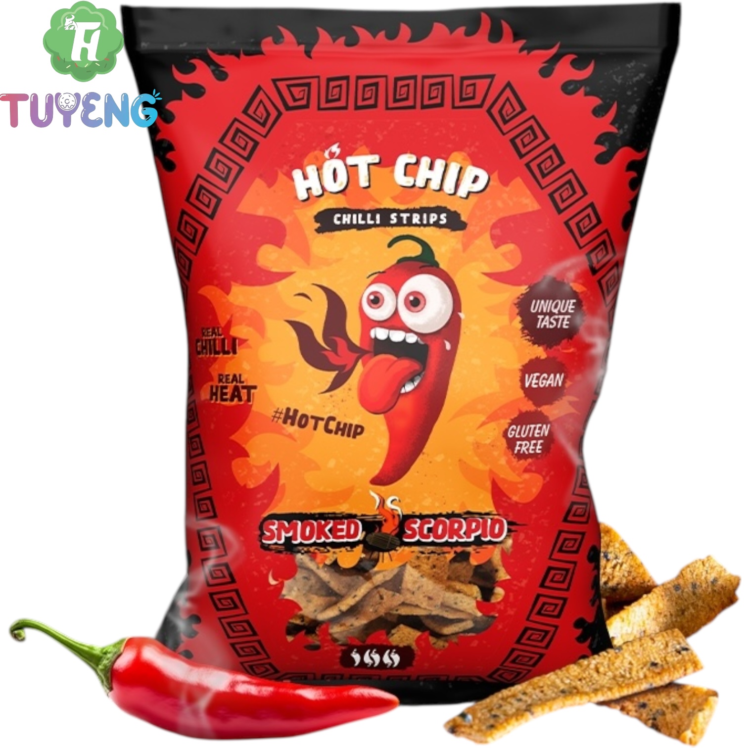HOT CHIP Chilli Strips Smoked Scorpio 20x80g - TuyenG